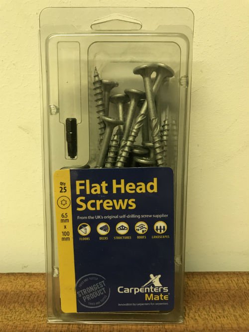 100mm Flat Head Screw Carpenters Mate 25