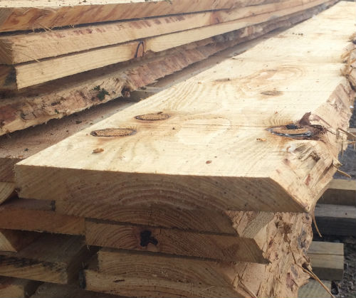 3.6m 200mm x 22mm Waney Edged Larch